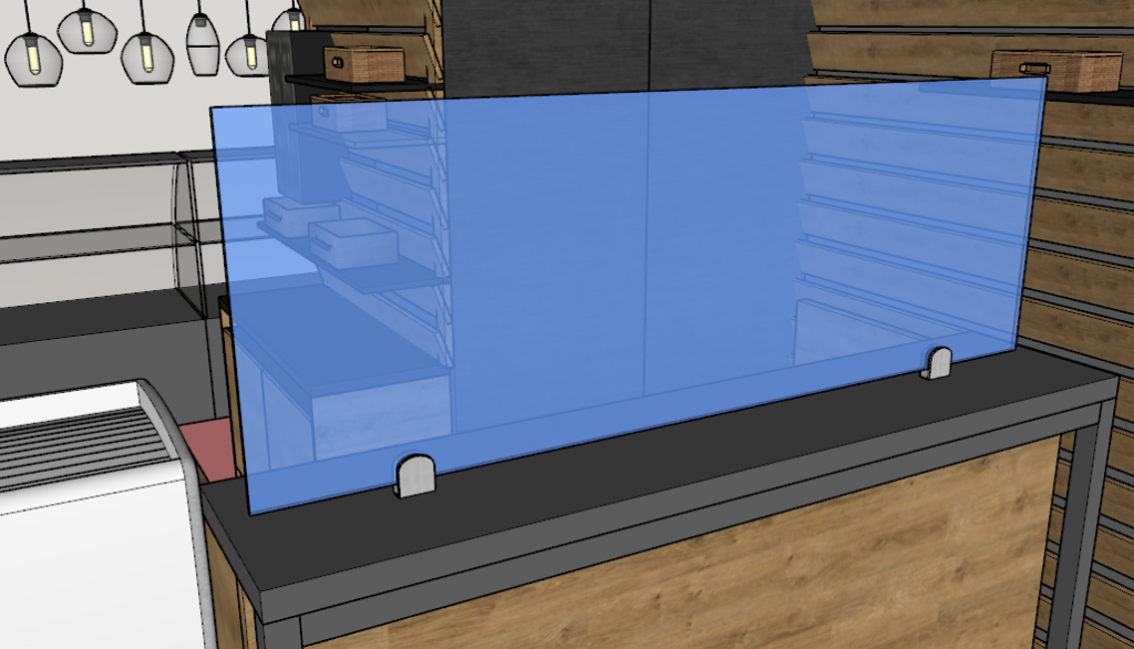 Protection Screen with Clamps | MyColourGlass