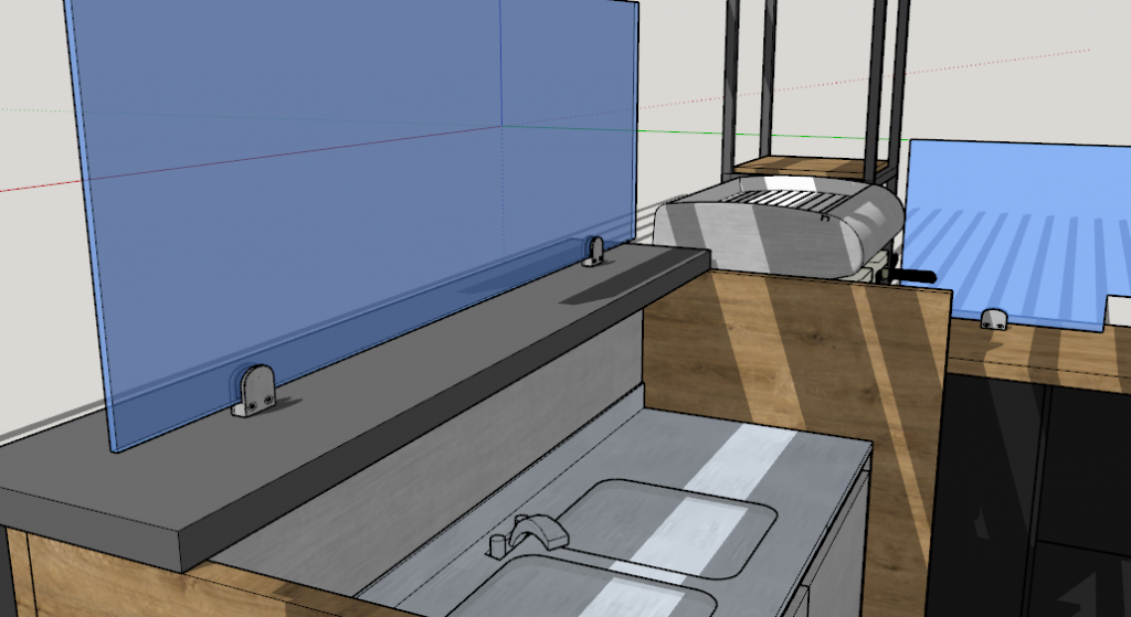 Protection Screen with Clamps | MyColourGlass