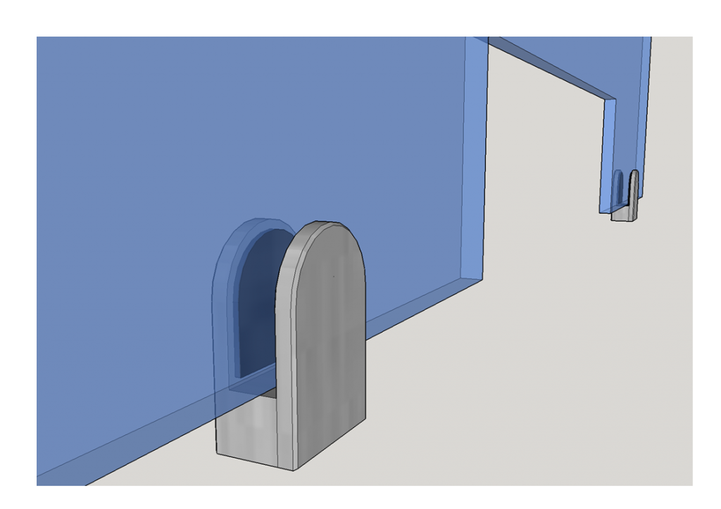 Protection Screen with Cut Out & Clamps - MyColoursGlass