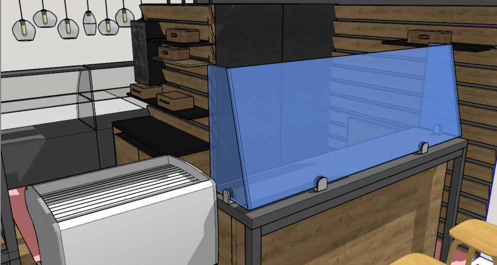 UV Bonded Protection Screen with Clamps | MyColourGlass